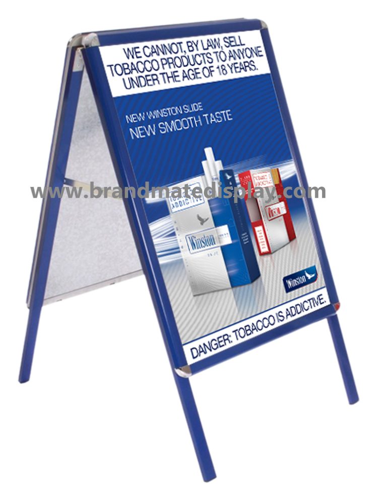 A-Frame Poster Holder - Four-Sided Opening and Closing for Quick Poster ...